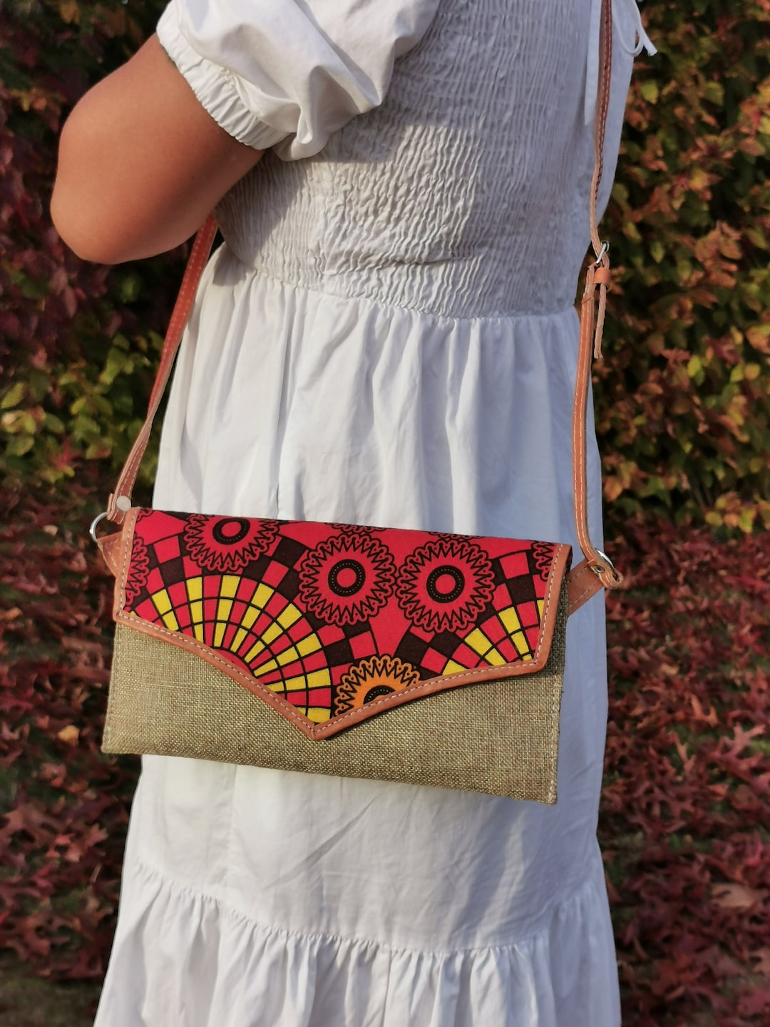 Chic Raffia Pouch, Shoulder Bag, Women's Wax Fabric Pouch, Evening Bags ...