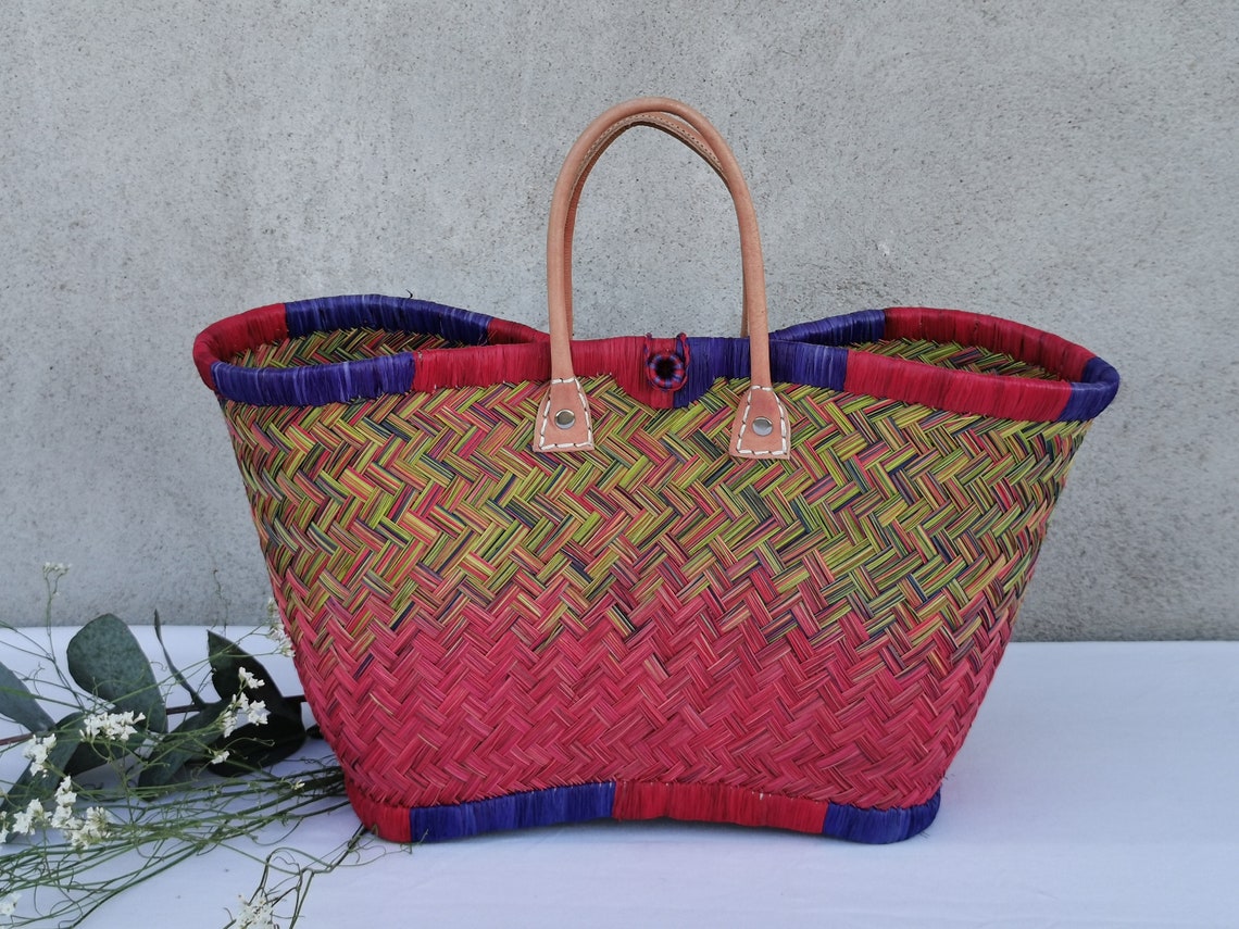 Sac panier en paille tissée artisanale panier en paille sac | Etsy