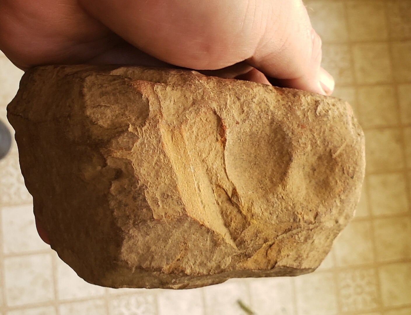 Ancient, Authentic, Native American Nut-stone/ Hammerstone/ Camp-stone ...