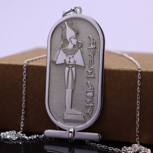 Customizable Osiris Cartouche Necklace: Egyptian Hieroglyphs, 925K ...