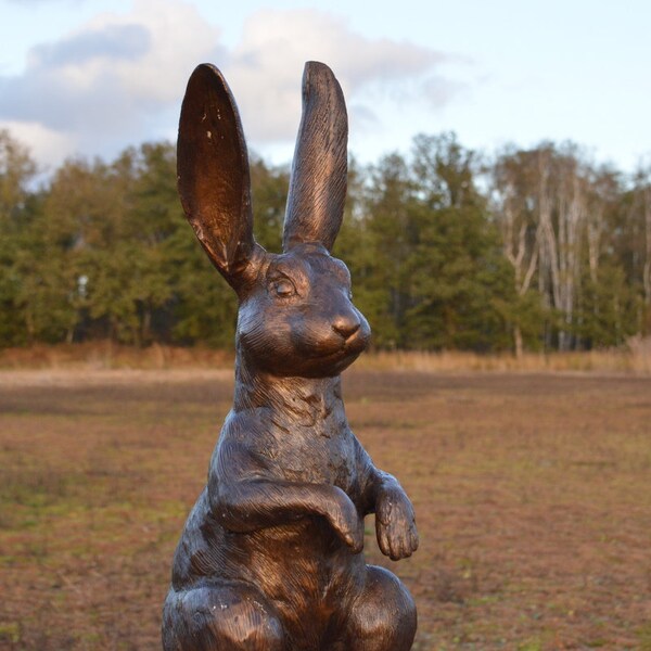 Rabbit Garden Statue - Etsy
