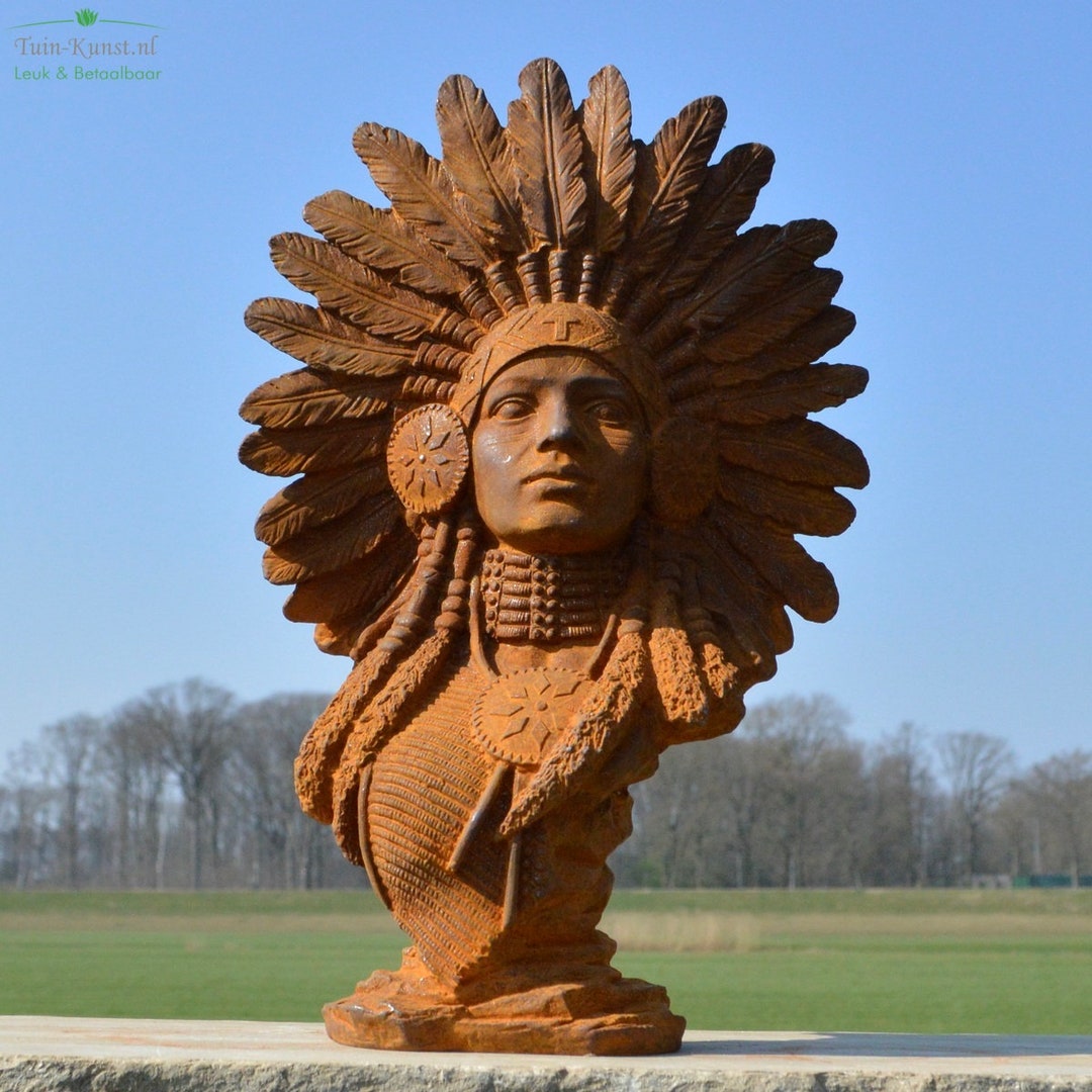 Cast Iron Garden Statue indiana - Etsy