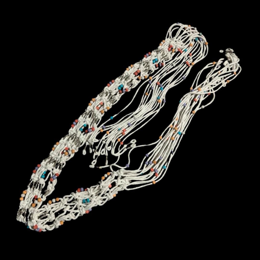 The Beaded Fringe Macrame Belt | Elvis Tribute Artist - Etsy