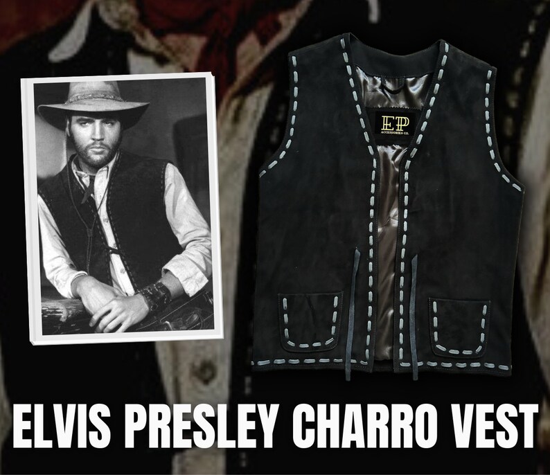 Elvis Presley Charro Vest 1969 Movie Costume Authentic Suede - Etsy