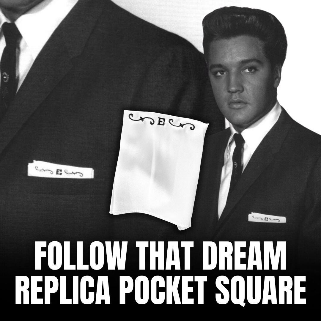 Elvis Presley Replica Monogrammed e White Pocket Square From follow ...