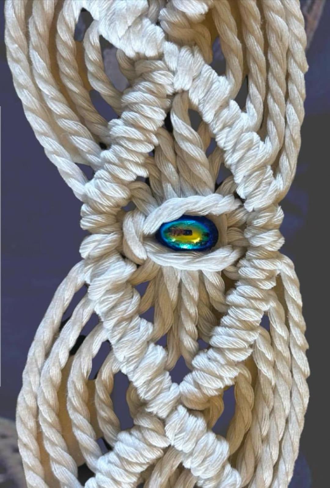 Blue Brocade Tapestry Macrame Belt | Elvis Tribute Artist AUTHENTIC - Etsy