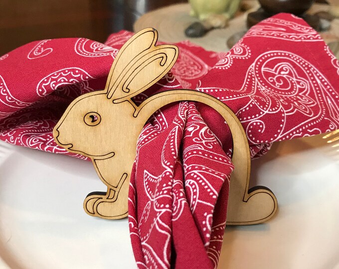 Bunny Rabbit Napkin Ring, Easter Napkin Ring, Spring Napkin Ring ...