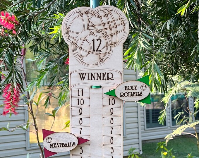 Bocce Custom Scoreboard, Bocce Backyard Game Scoreboard, Bocce Custom ...