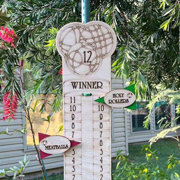 Bocce Ball Scoreboard - Etsy