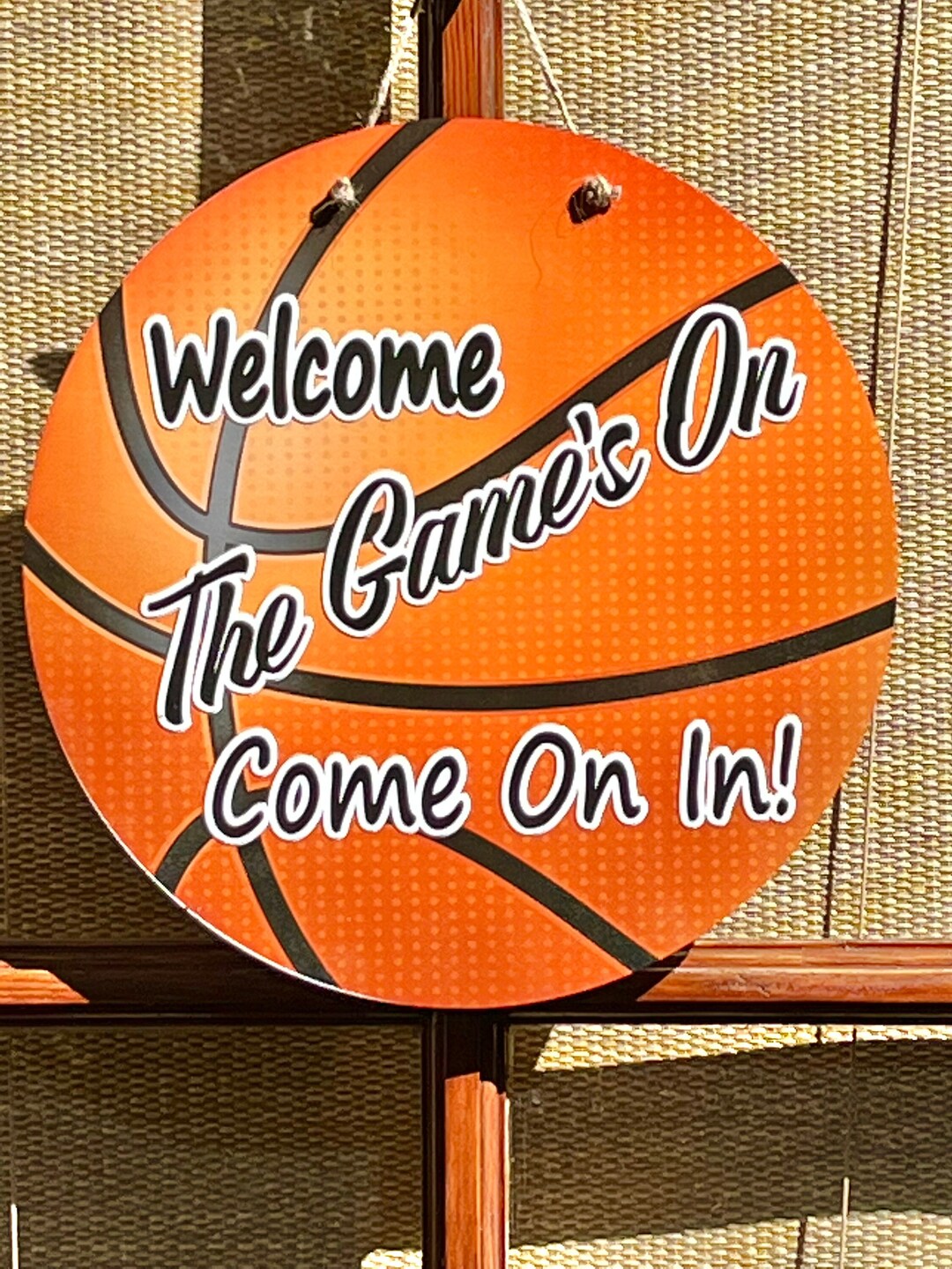 Basketball Party Sign Game's on Come on in Sign No Need - Etsy