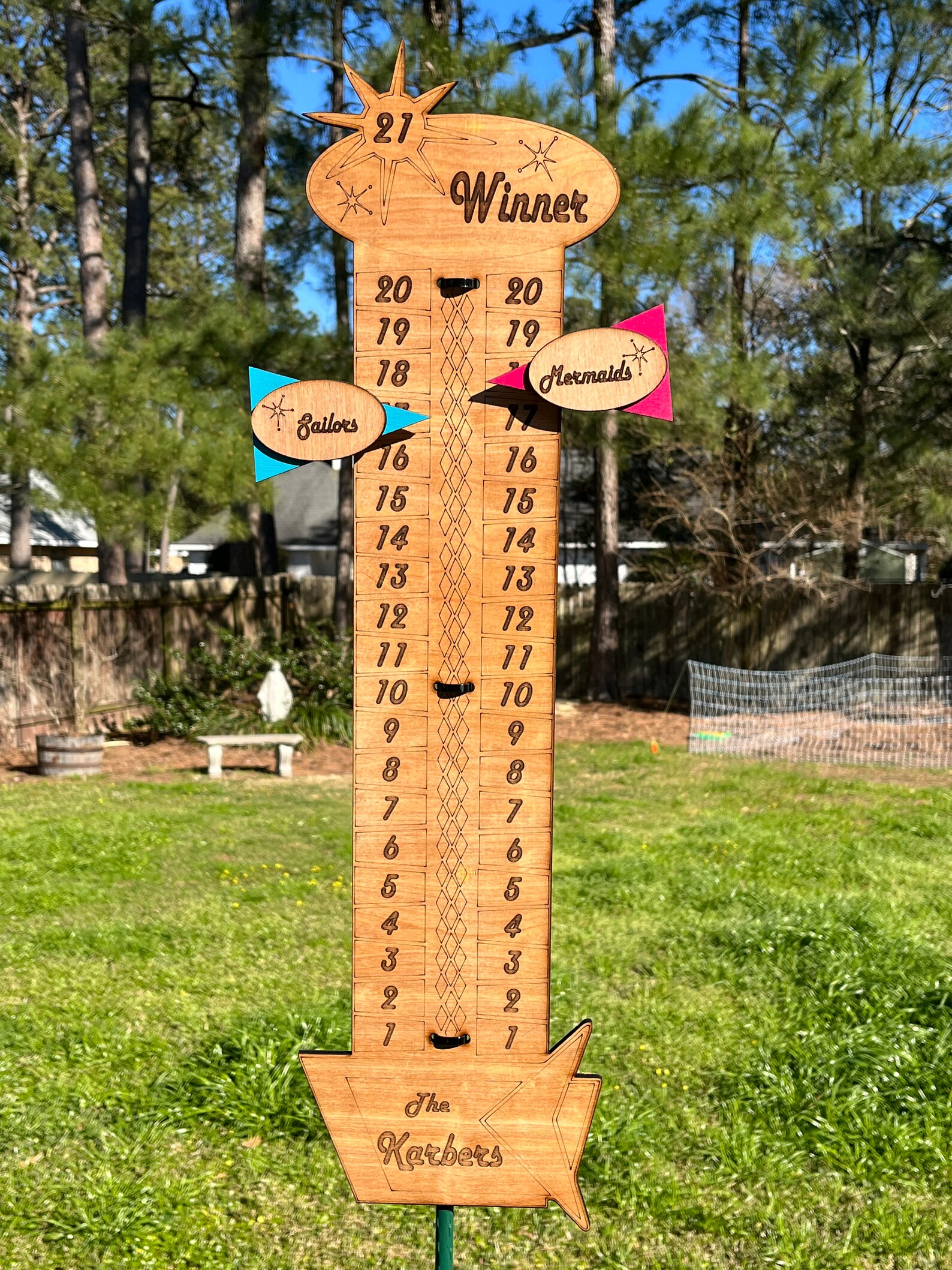 Cornhole Custom Retro Theme Scoreboard Set Mid-century Modern - Etsy