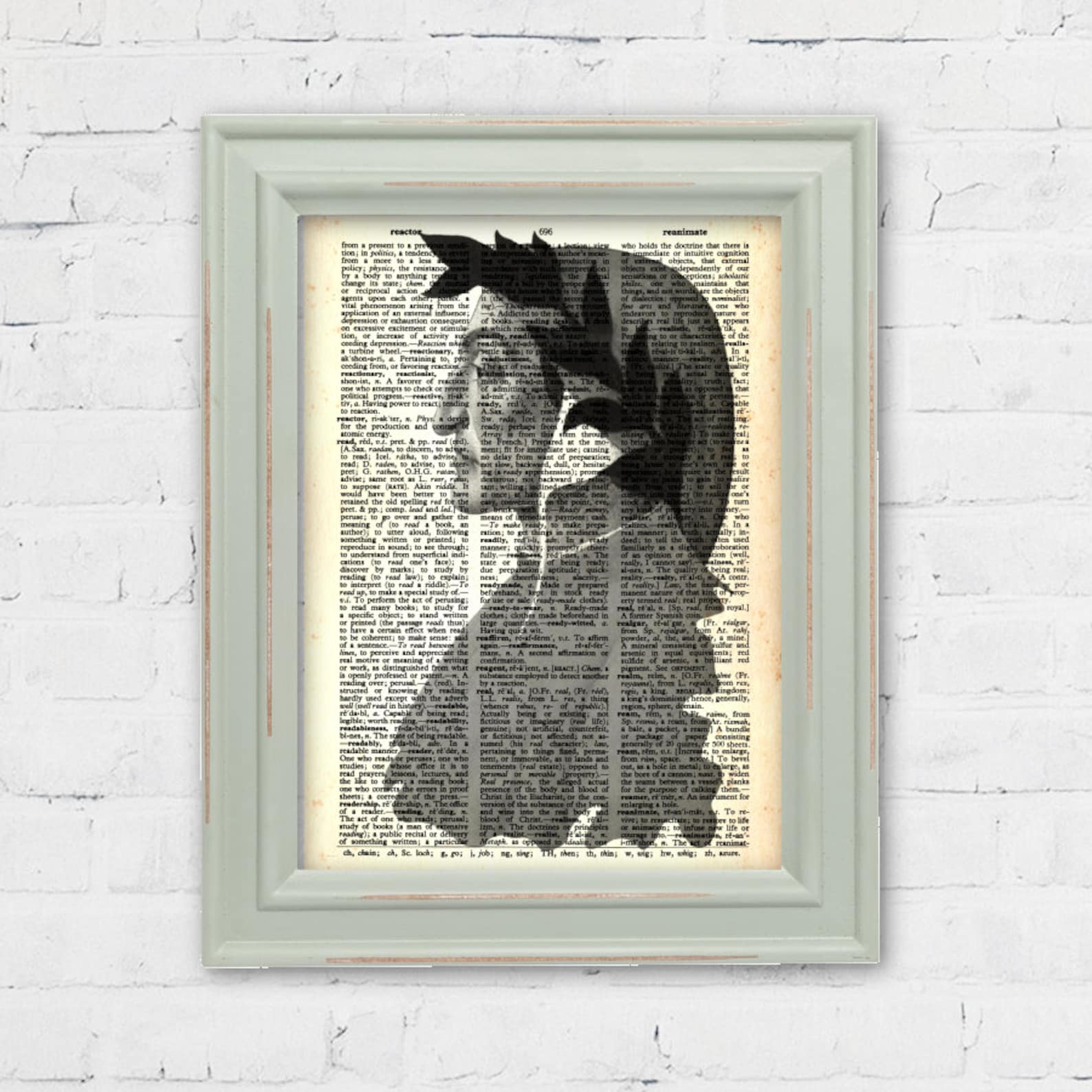 Dante Alighieri on Real Dictionary Page. Dante Alighieri Print Made in ...