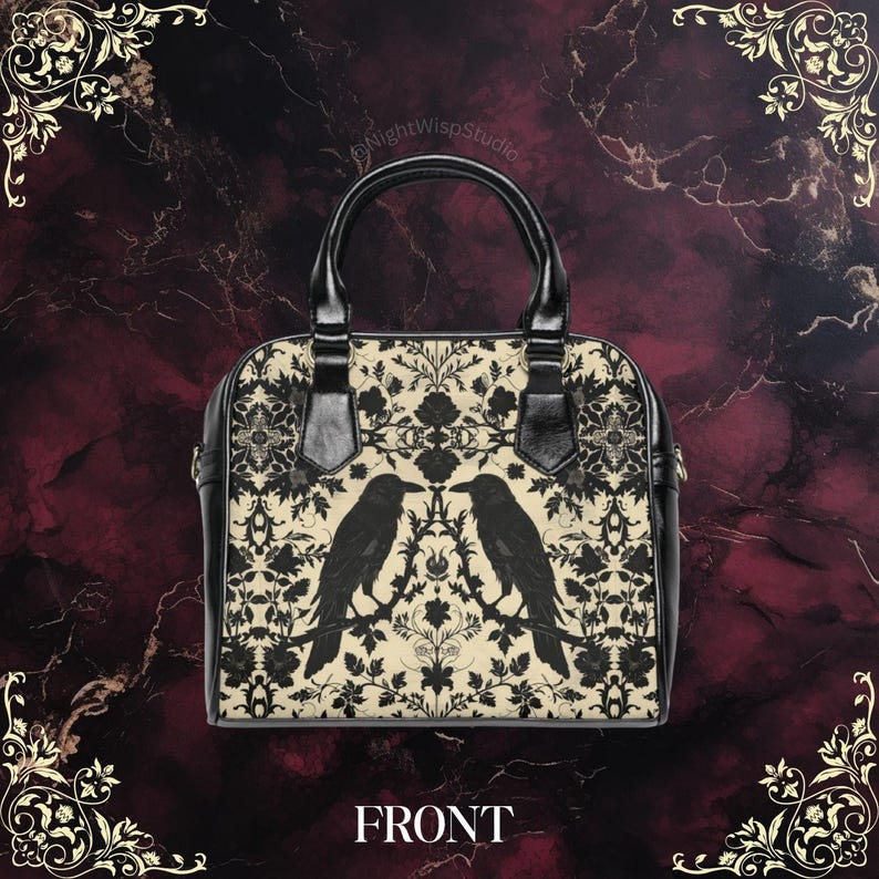 Cottagecore Witch Goth Wiccan Raven Raventhorn Shoulder Handbag - Etsy