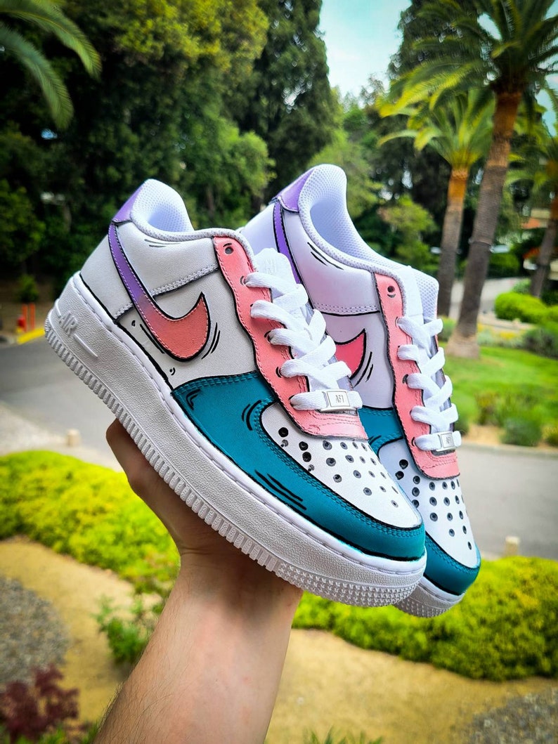Nike Air Force 1 Cartoon Custom - Etsy