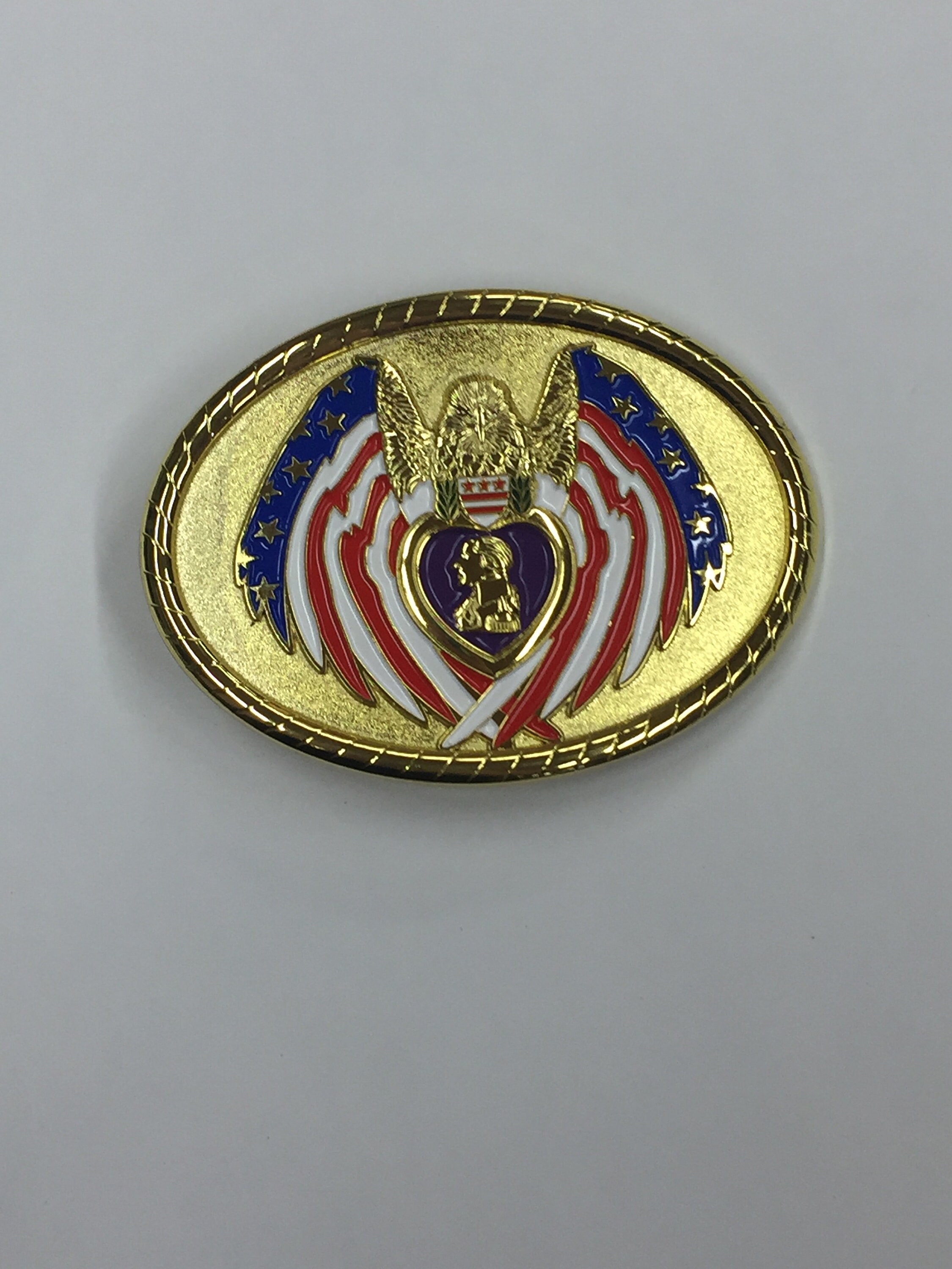 American Eagle Purple Heart Belt Buckle - Etsy