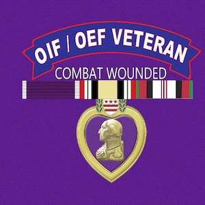 War Fought Purple Heart Flag - Etsy
