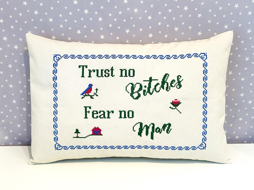 Custom Embroidered Pillow: Personalized Cross Stitch, Anniversary Gift ...