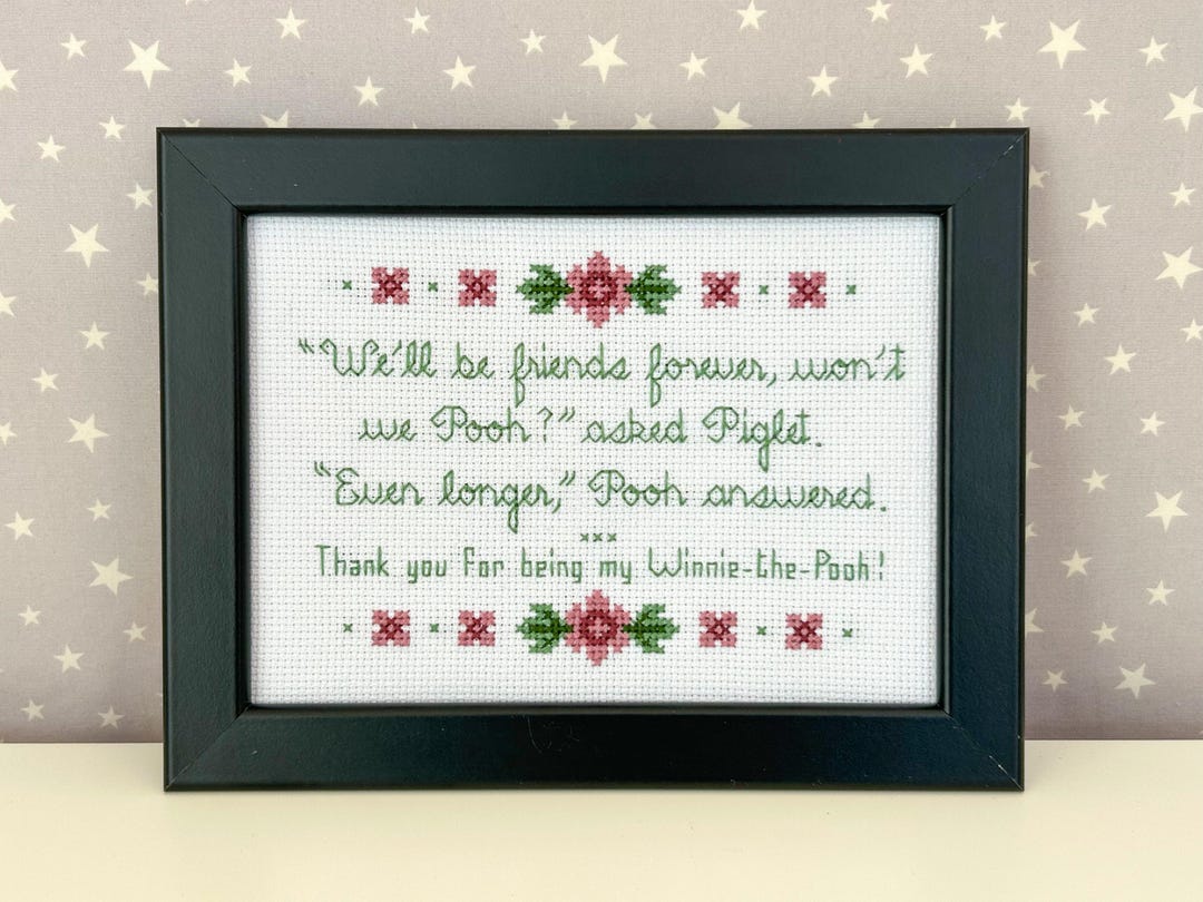 Personalized Cross Stitch Frame: Custom Floral Embroidery Keepsake - Etsy