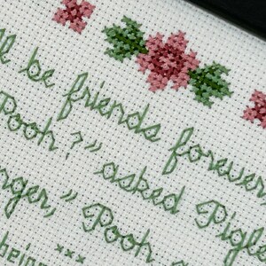 Personalized Cross Stitch Frame: Custom Floral Embroidery Keepsake - Etsy