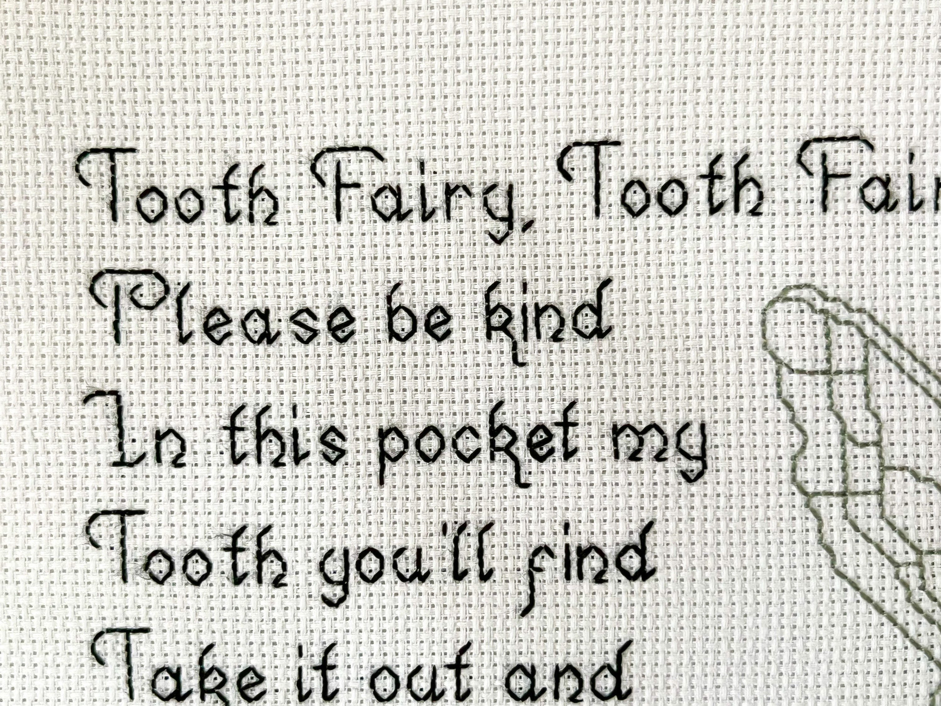 Handmade Tooth Fairy Pillow Cross Stitch Design Tooth Fairy - Etsy