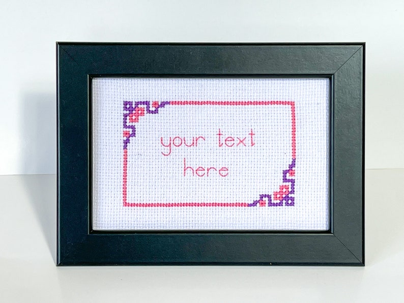 Custom Cross Stitch Needlepoint Picture Frame Personalised - Etsy