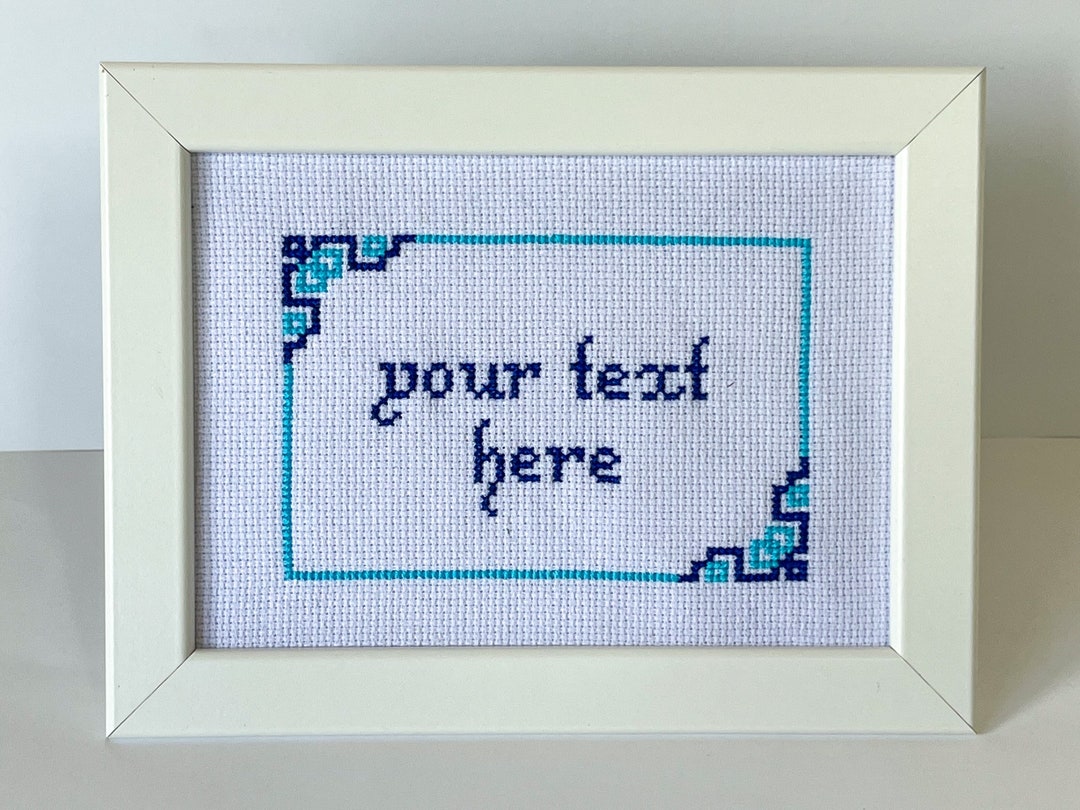 Custom Cross Stitch Needlepoint Picture Frame Personalised - Etsy