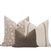 Neutral Pillow Cover Set Block Print Pillow Combo Sofa Pillow Set Throw ...
