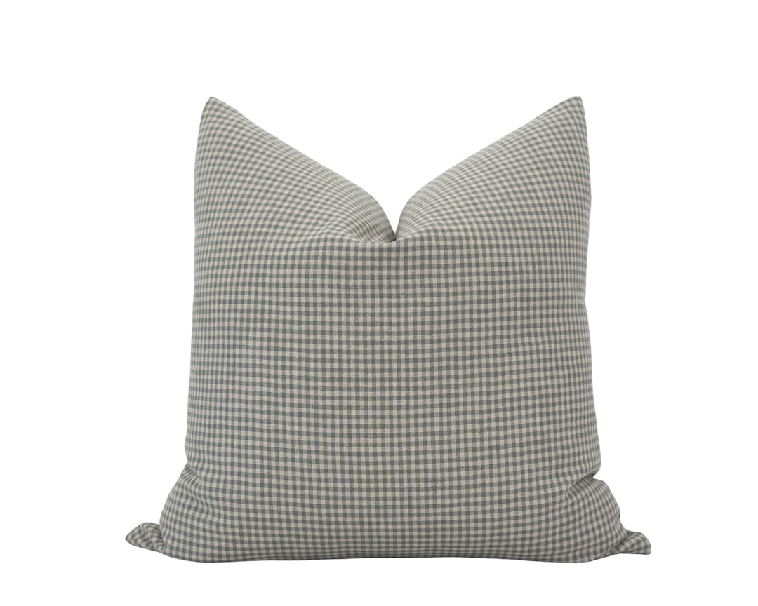 GEORGE || Sage Green Gingham Pillow Cover Green Check Pillow Farmhouse ...