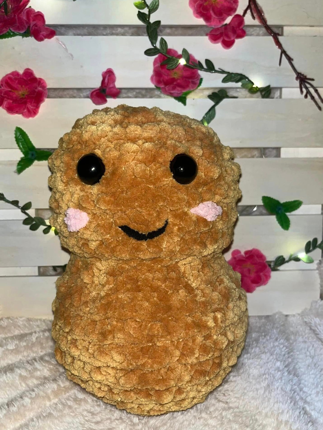 Crocheted Chicken Nugget Plushie, Chicken Nugget Toys, Play Food Toys ...