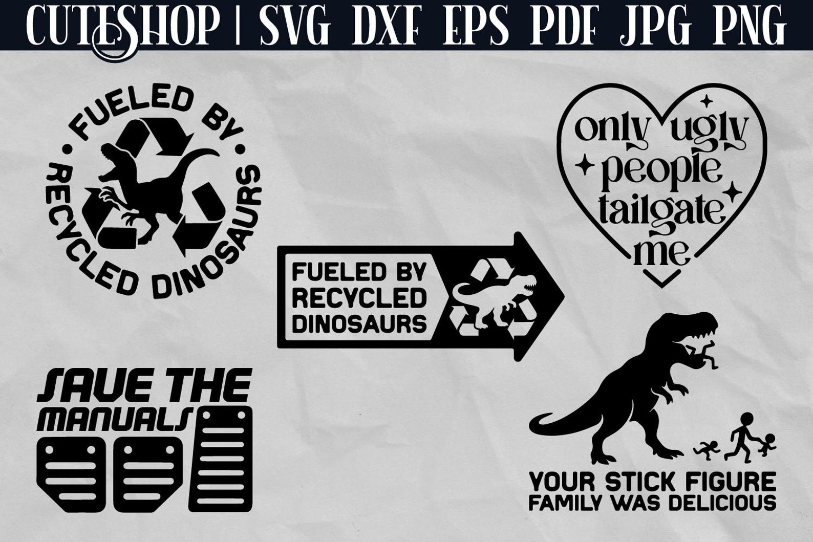 10 Funny Car Decals SVG Bundle - Funny Car Stickers | Bumper Sticker ...