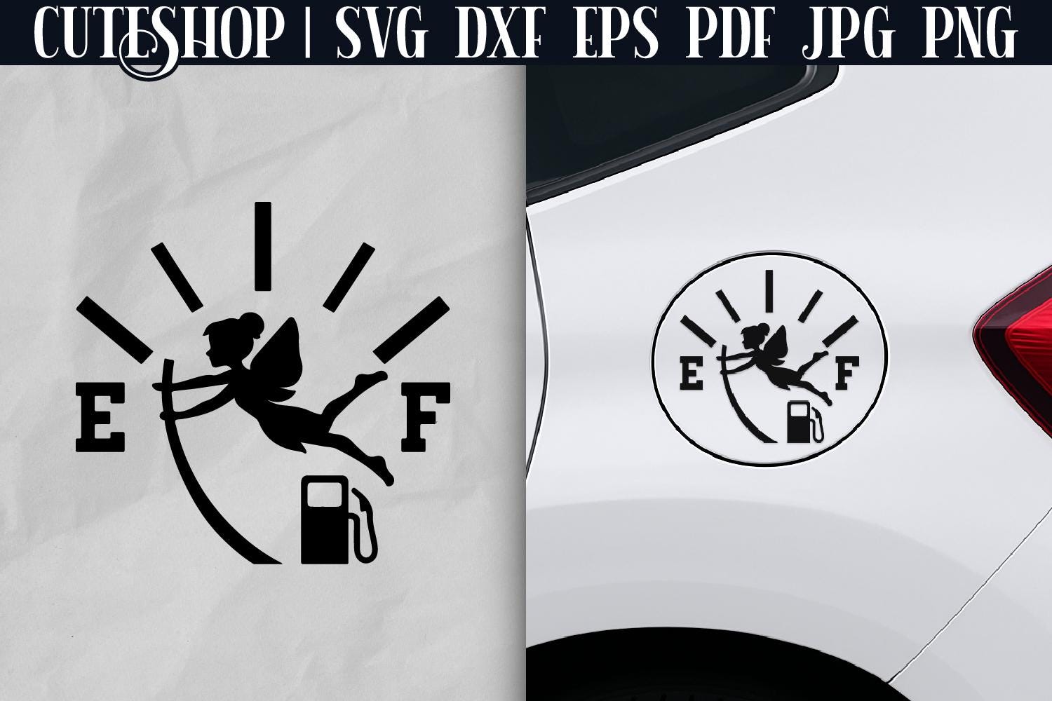 Fuel Gauge SVG - Funny Car Decals SVG | Funny Car Stickers | Bumper ...