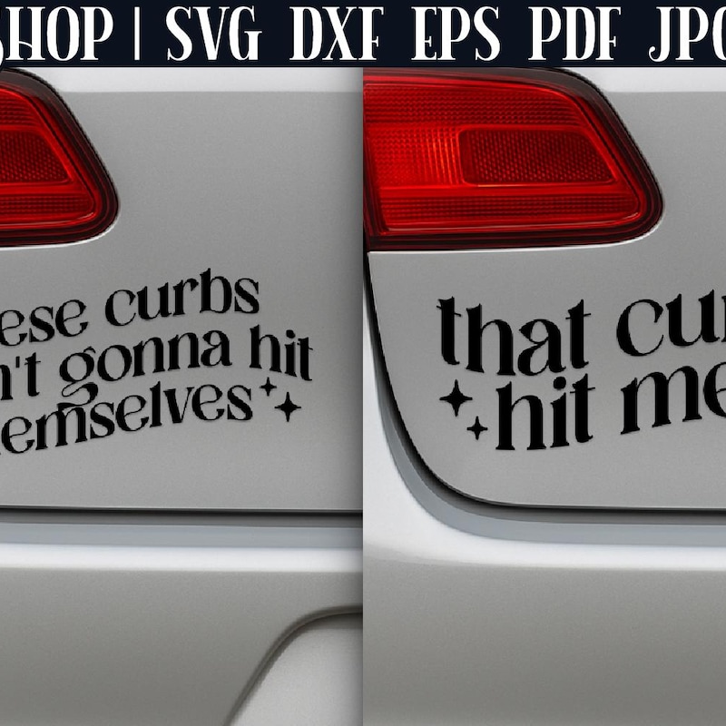 Funny Car Curb Stickers - Etsy