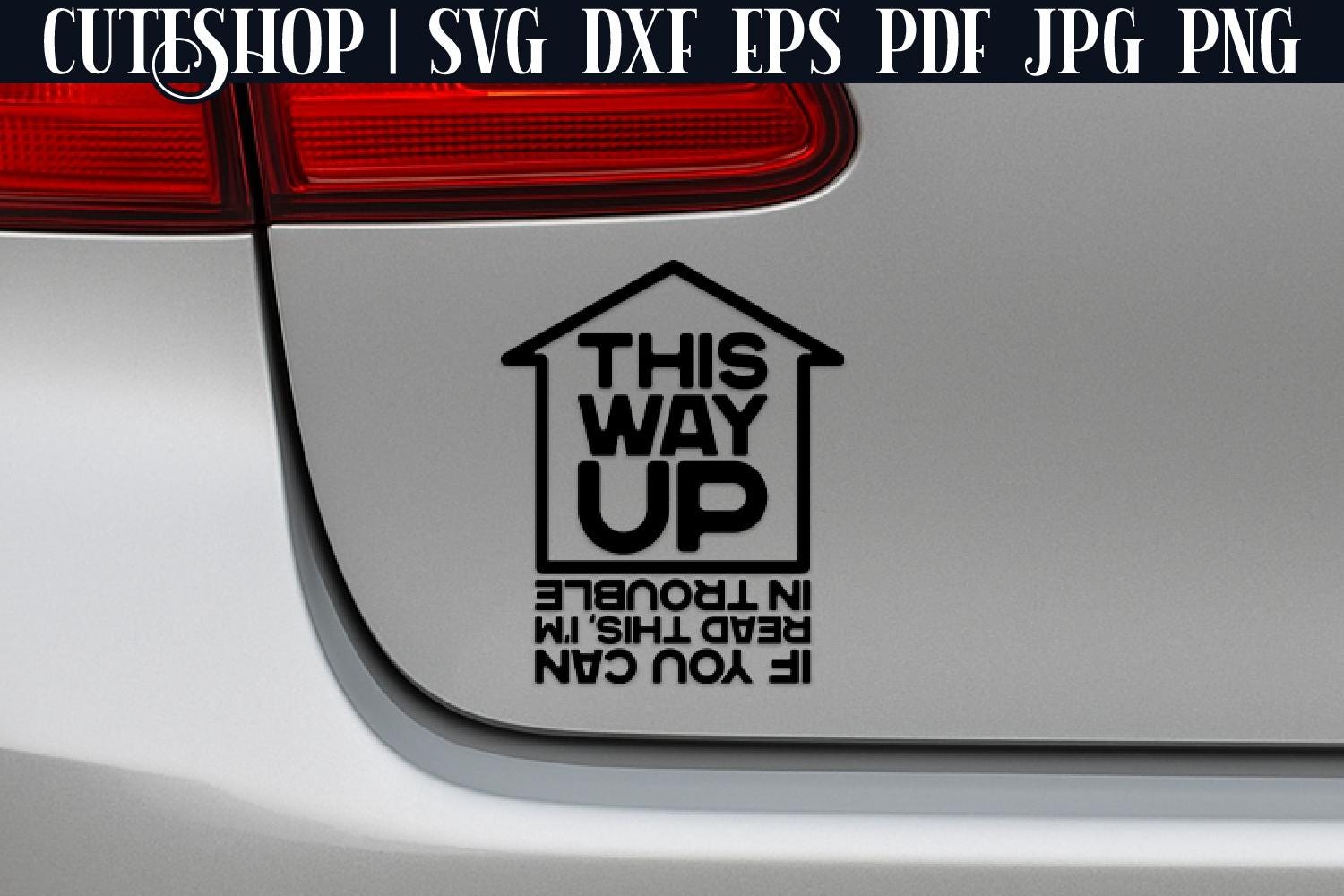 Funny Car Decal SVG - Funny Car Stickers | Bumper Sticker SVG | Car ...