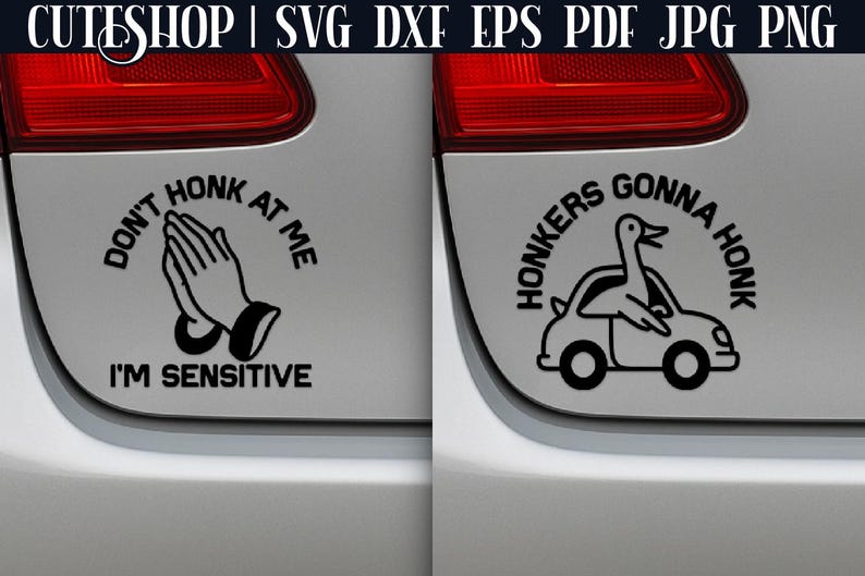 10 Funny Car Decals SVG Bundle - Funny Car Stickers | Bumper Sticker ...