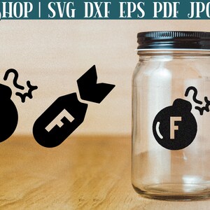 18 Swear Jar SVG Bundle - Cricut Labels for Jars | Funny Swear Jar ...