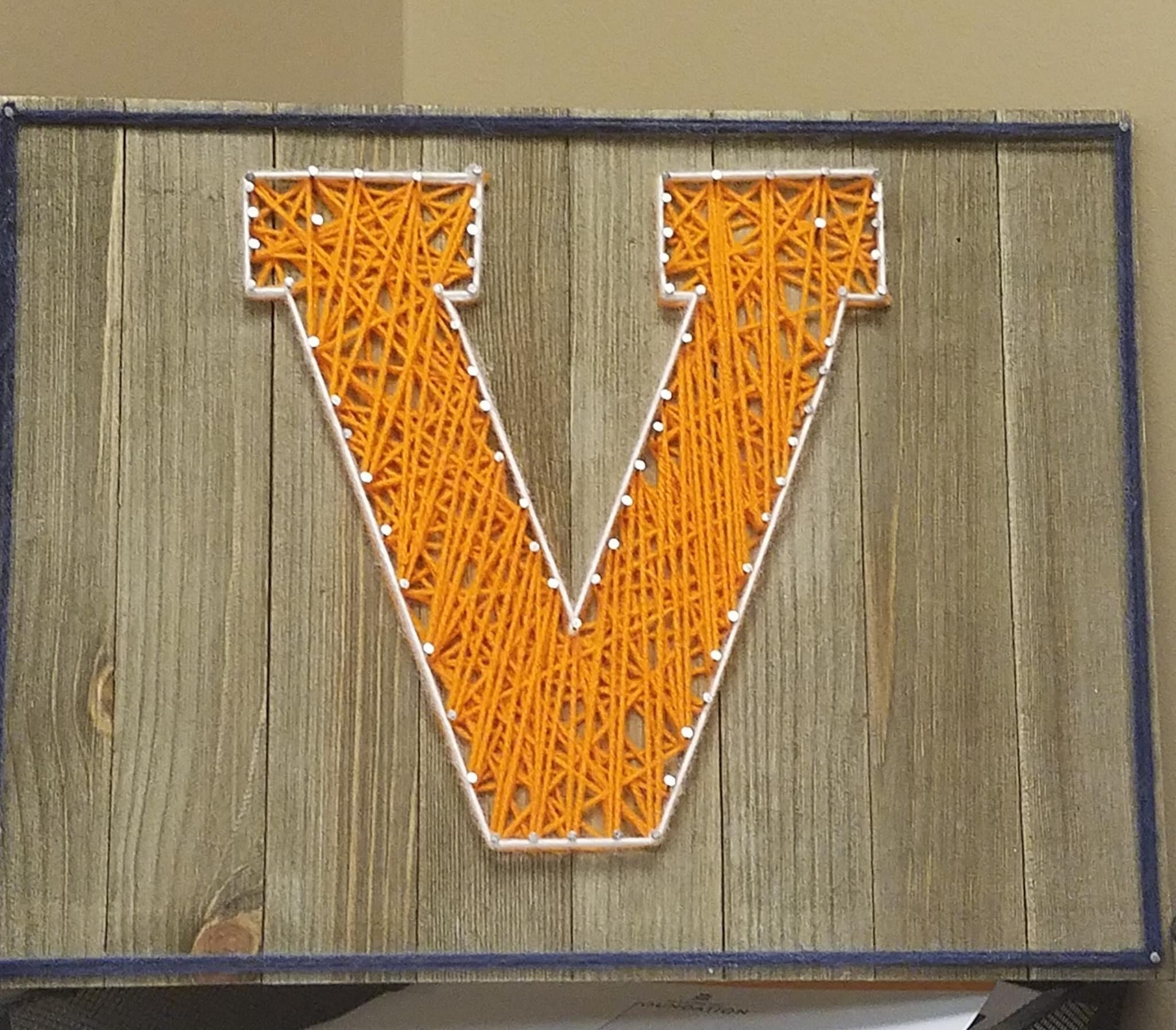 Personalized Wood Hanging W/ Yarn String Art - Etsy