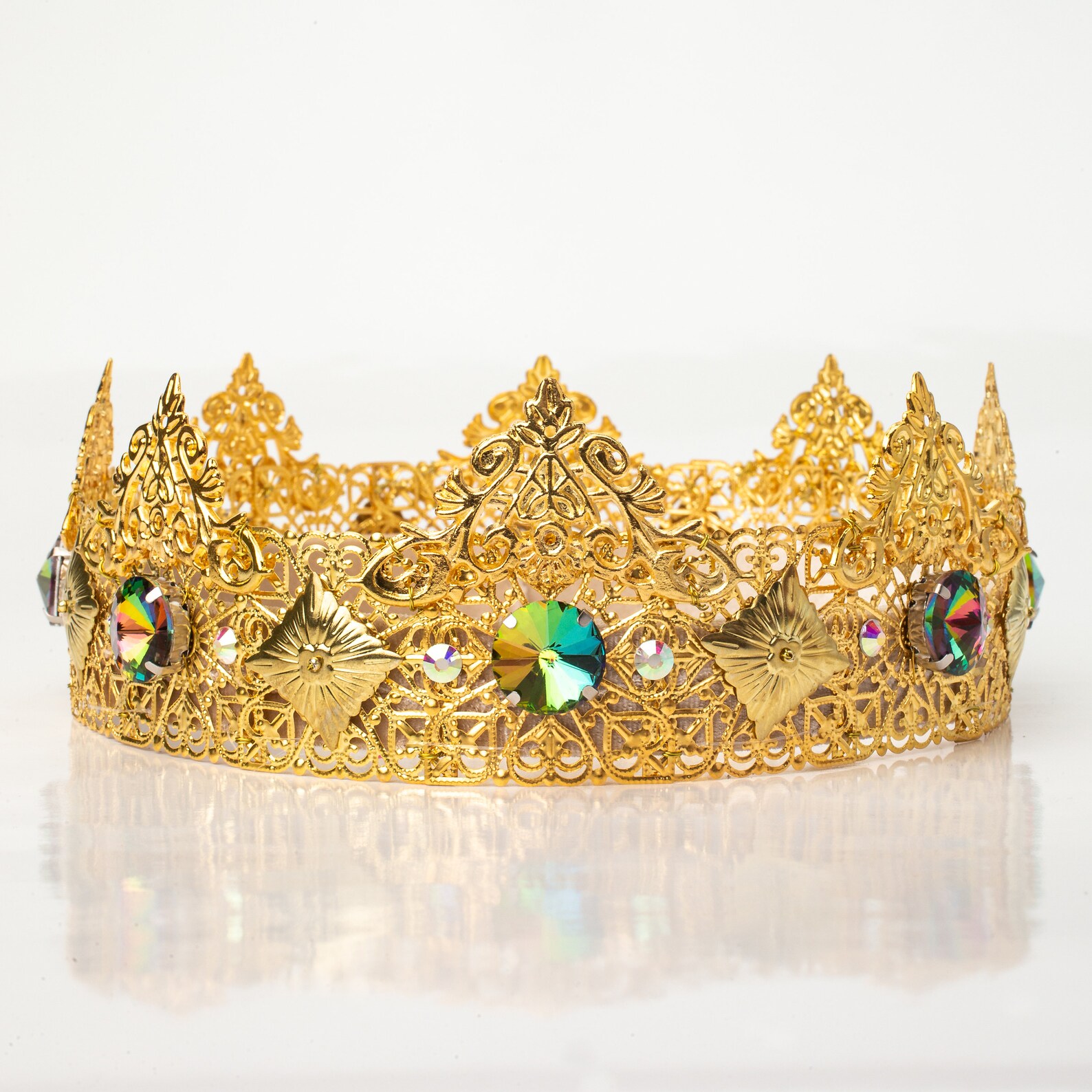 Multi Color Crown Mens Crown King Crown Crystal Crown - Etsy