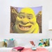 Shrek 2 Shrek Awkward Smiling Wall Tapestry, Shrek Tapestries, Meme ...