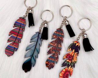 Feather Key Ring - Etsy
