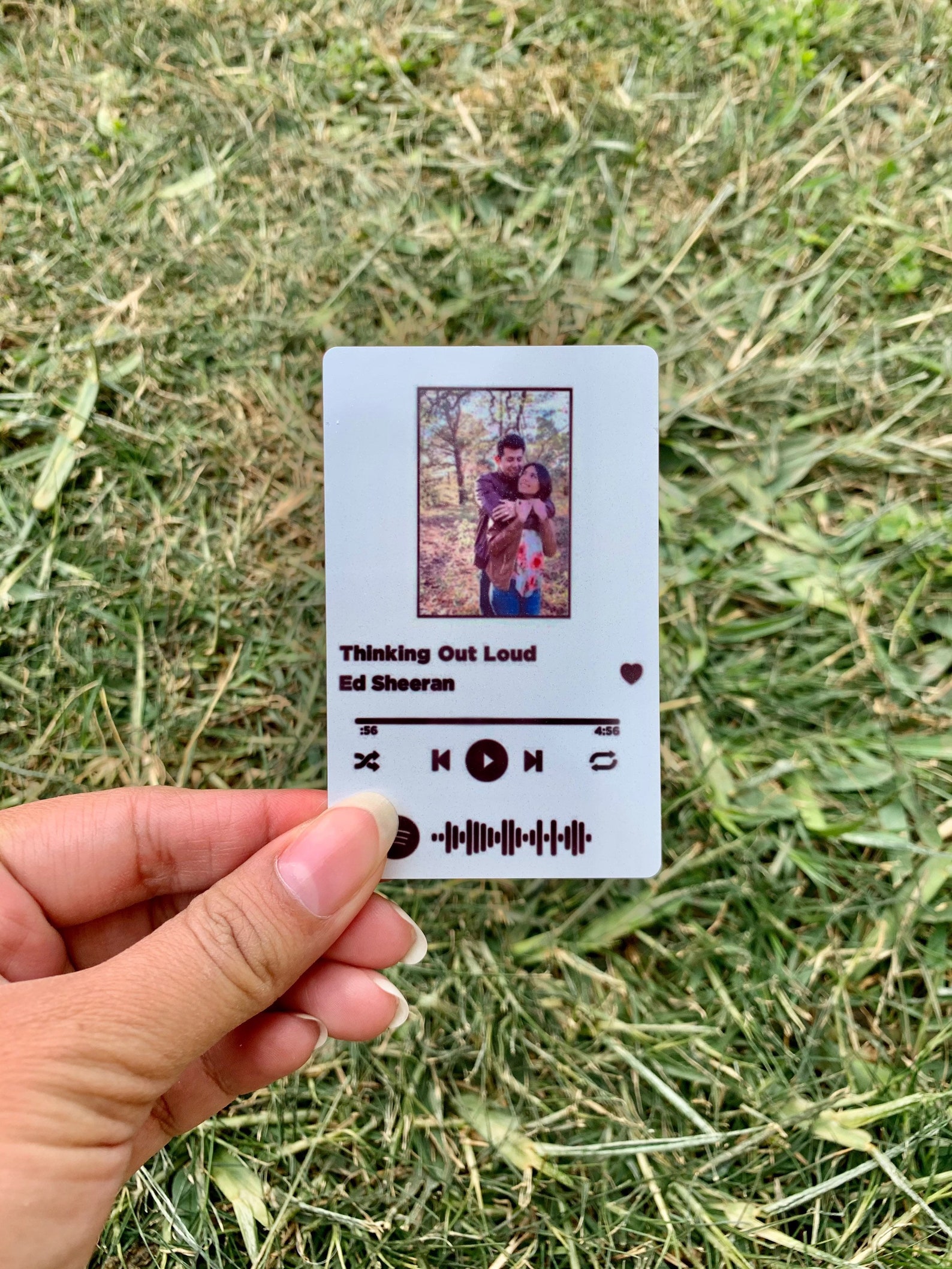 Personalized Playlist w/ Spotify Code Metal Card with or | Etsy