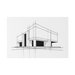 Minimalist Architectural Line Drawing Canvas - Modern Wall Art Décor ...