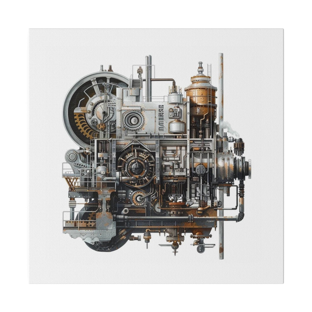 Abstract Industrial Machinery Canvas - Contemporary Wall Art Décor ...