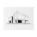 Minimalist Architectural Line Drawing Canvas - Modern Wall Art Décor ...