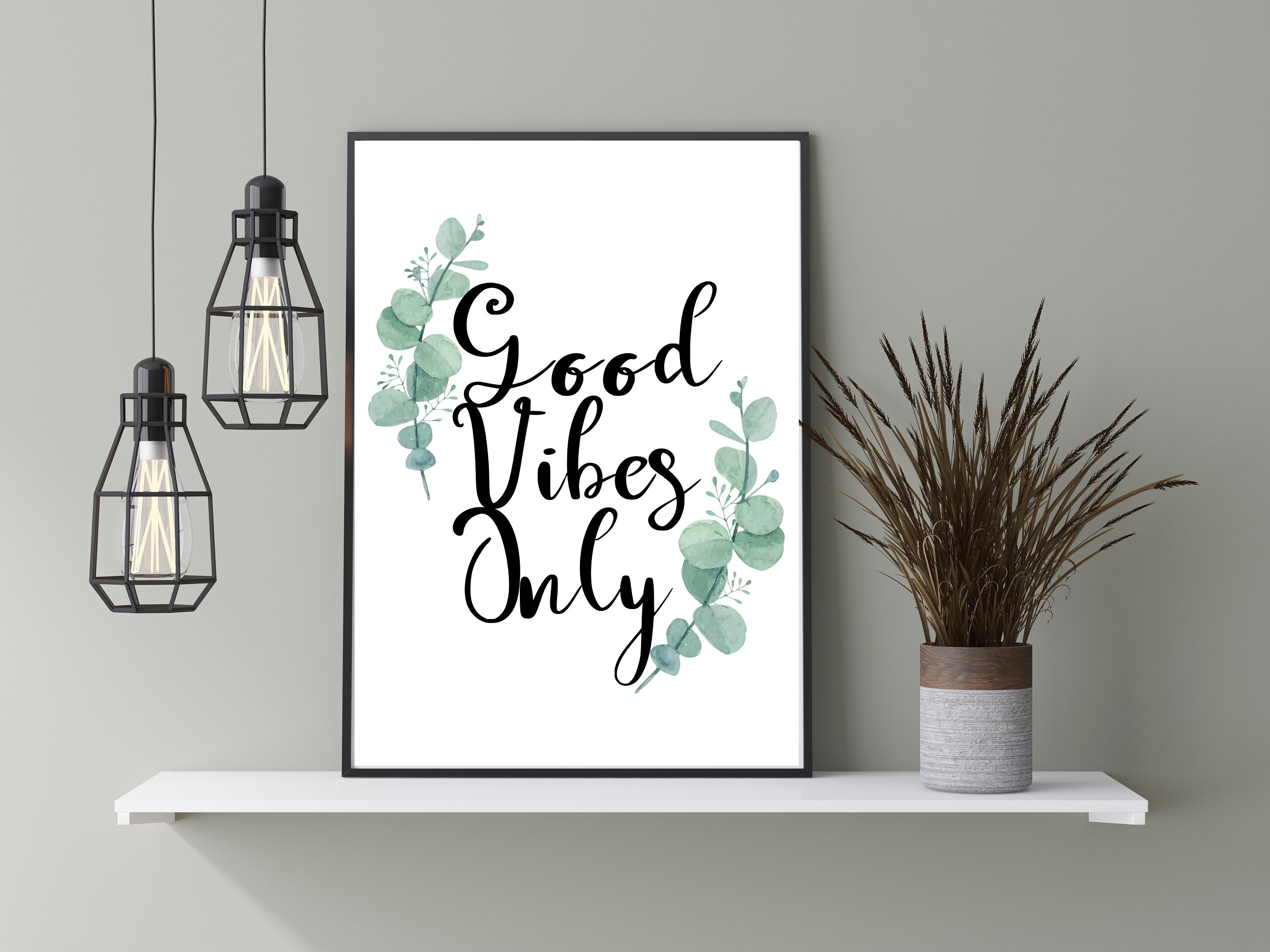Good Vibes Only Printable Merry Christmas Newvyear Holiday - Etsy