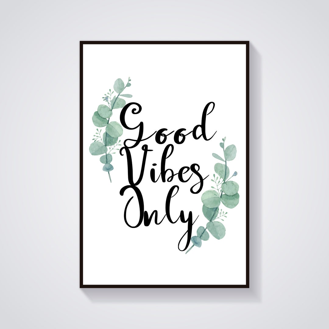 Good Vibes Only Printable Merry Christmas Newvyear Holiday - Etsy