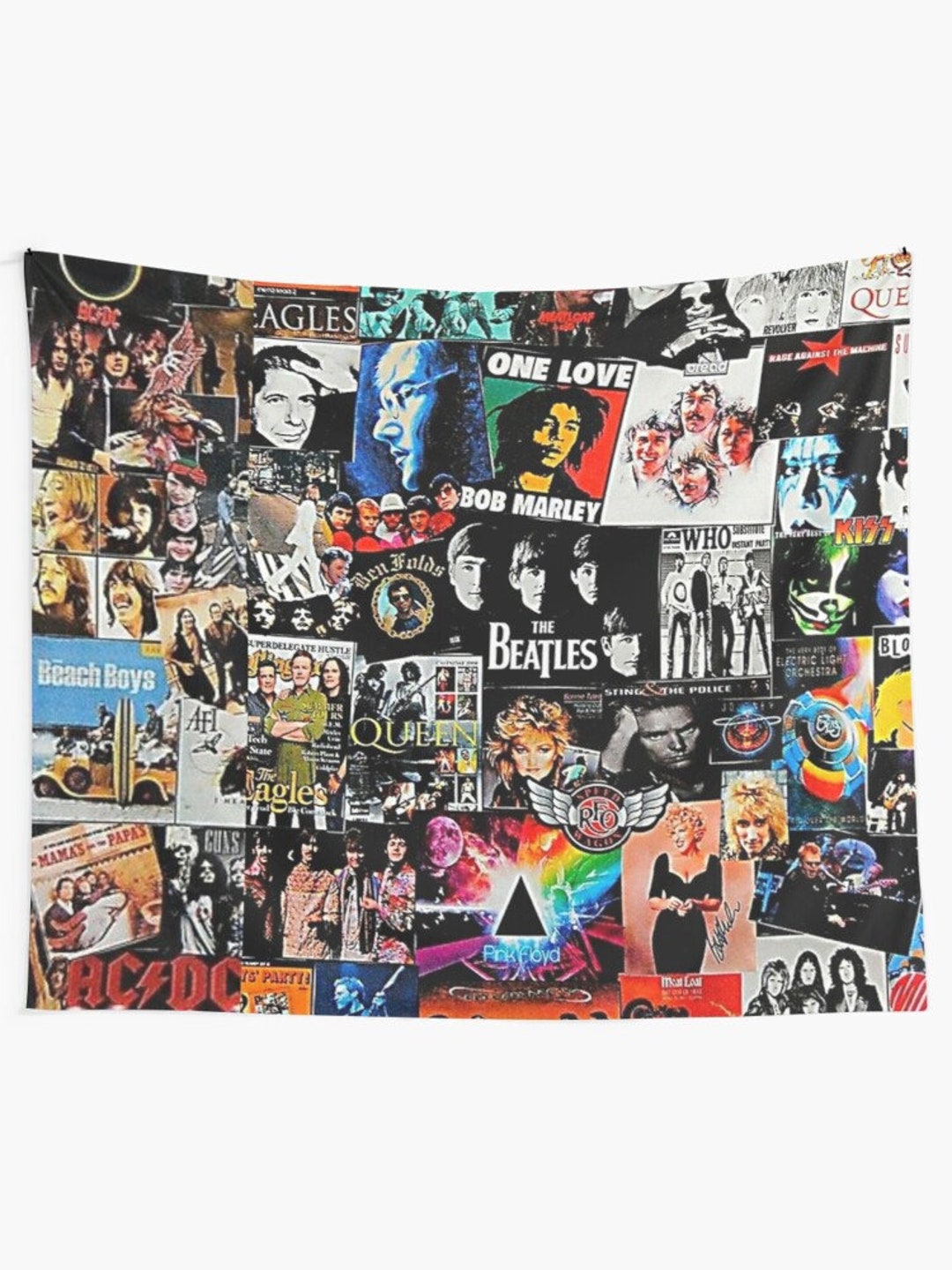 Rock Collage 2 Tapestries, Rock Collage Wall Tapestry, Rock N Roll Wall ...