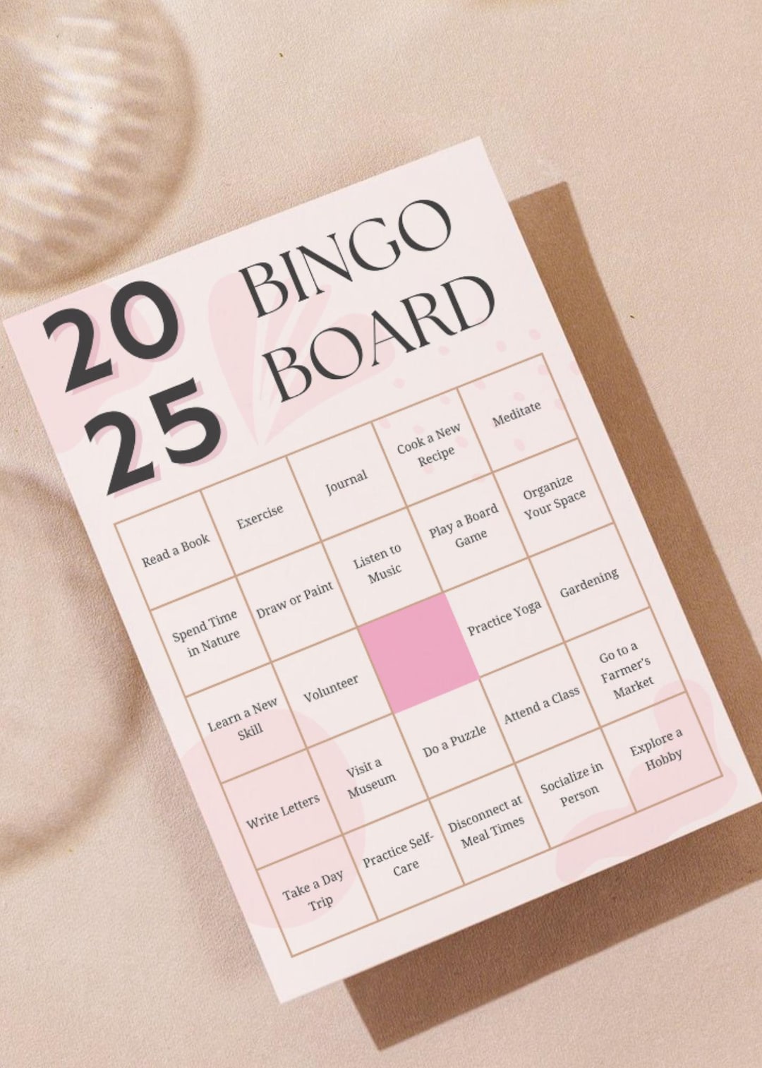 2025 Bingo Board Template | Editable Canva Template | 2025 NYE ...