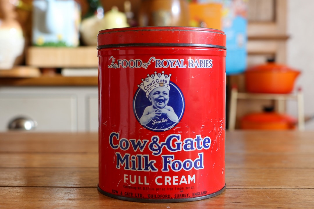 Vintage Cow and Gate Tin - Etsy