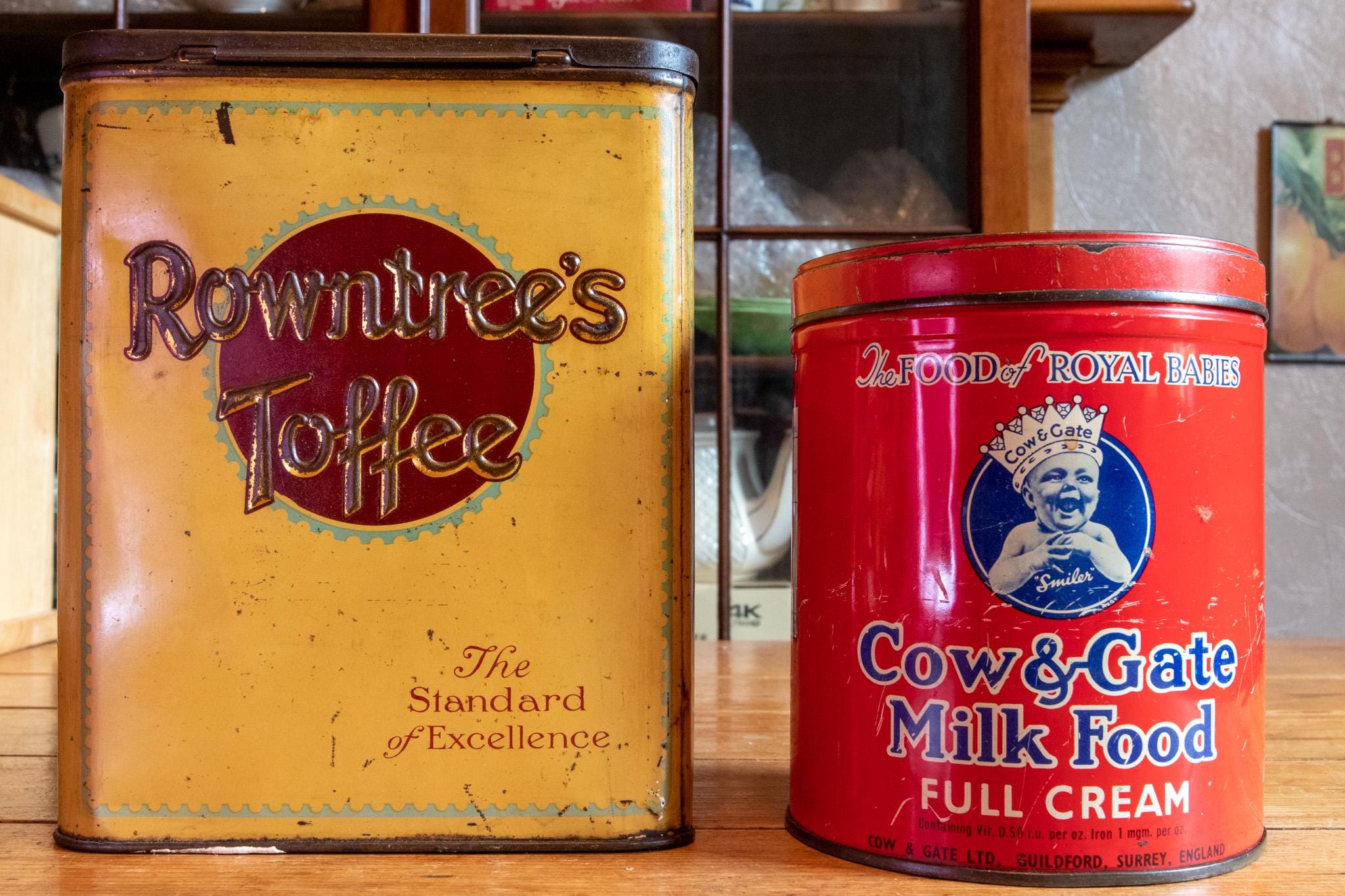 Vintage Rowntree's Toffee Tin & Cow and Gate Tin Set - Collectible - Etsy