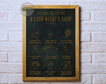 How to Improve Your Sleep Quality Poster | Health and Wellbeing | Self ...